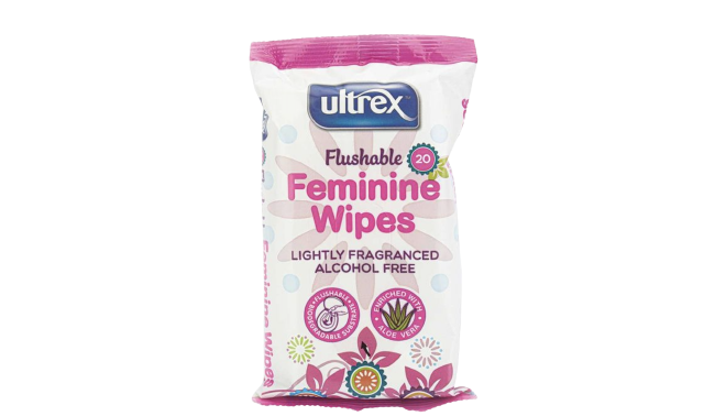 Ultrex Flushable 20 Feminine Wipes – MamaTega